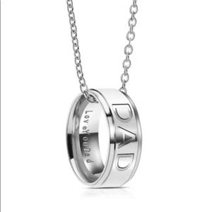 Accessories | New Engraved Love You Dad Ring On Chain Necklace | Poshmark